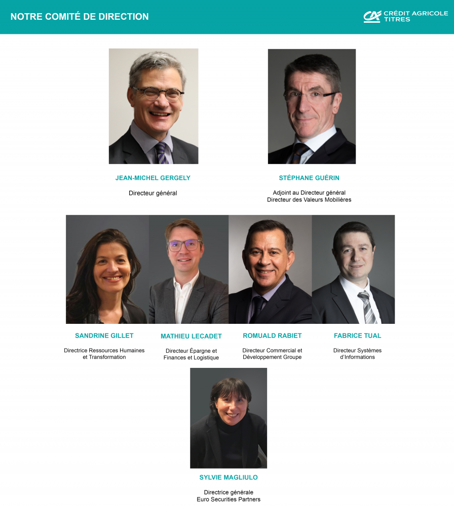 Notre gouvernance - Credit Agricole Titres